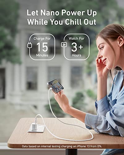 USB C Charger 20W, Anker 511 Charger , PIQ 3.0 Durable Compact Fast Charger, Anker Nano for iPhone 14/14 Plus/14 Pro/14 Pro Max/13, Galaxy, Pixel 4/3, iPad/ iPad mini (Cable Not Included)