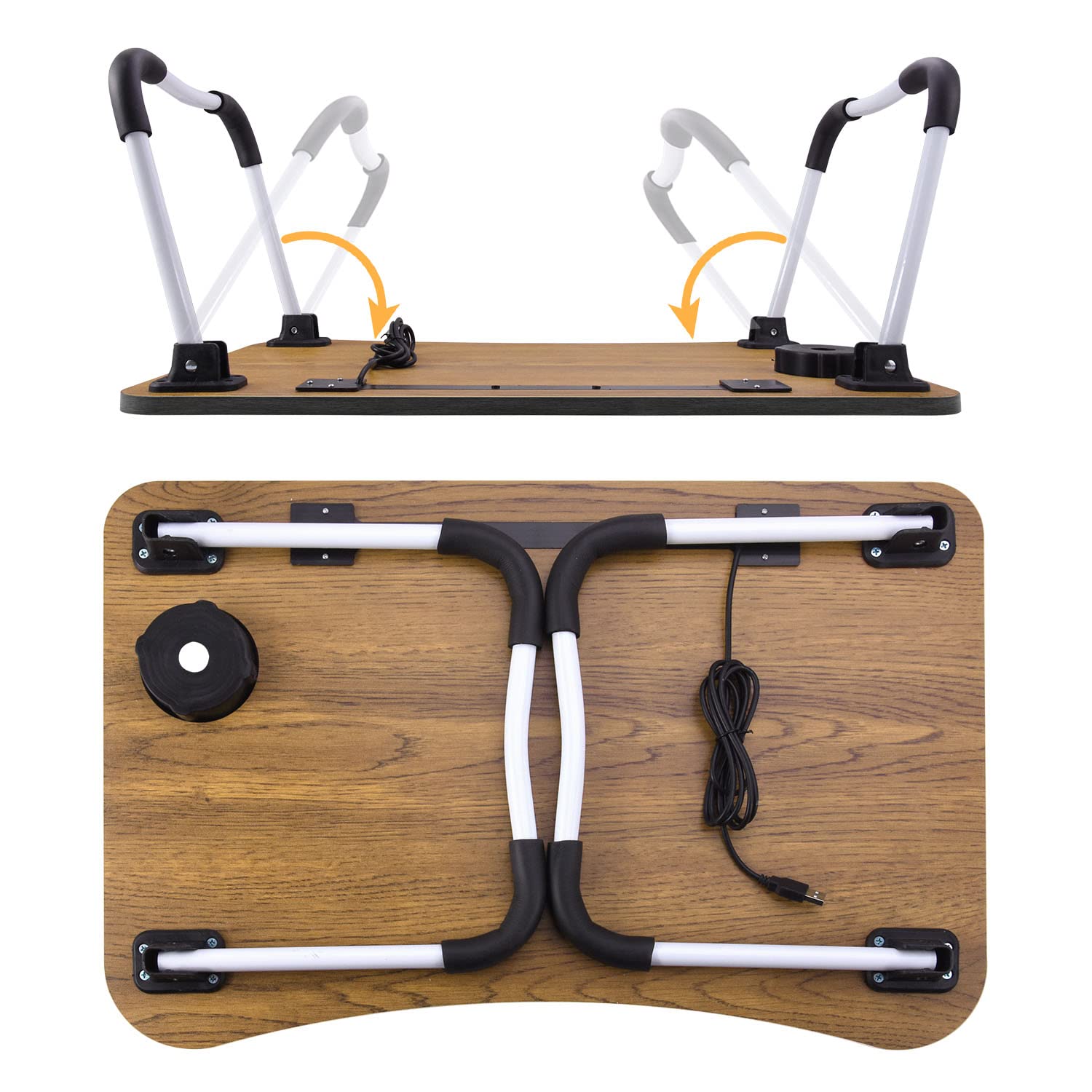 Slendor Laptop Desk Foldable Bed Table Folding Breakfast Tray Portable Lap Standing Desk Notebook Stand Reading Holder for Bed/Couch/Sofa/Floor
