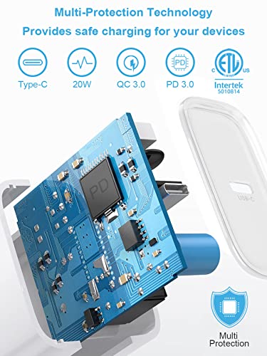 【Apple MFi Certified】 iPhone 14 13 12 11 Fast Charger 10FT Long Fast Charging Cable with 20W USB C Charger Block for iPhone 14/14 Pro/14 Pro Max/14 Plus/13/12/11/Pro/Pro Max/Mini/Xs Max/XR/X, iPad