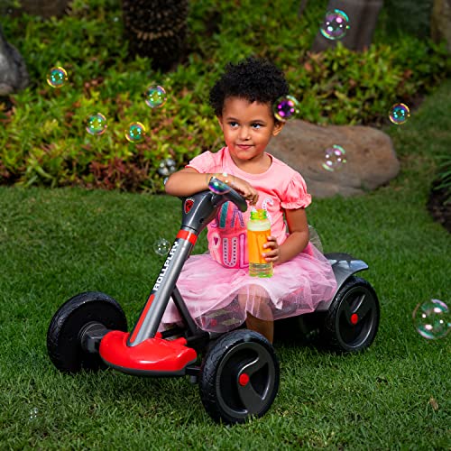Rollplay Flex Kart 6V Electric Go Kart for Children Aged 2-5 Featuring Space-Saving Folding Function, Easy Push Start Button, and a Top Speed of 2 MPH, Green