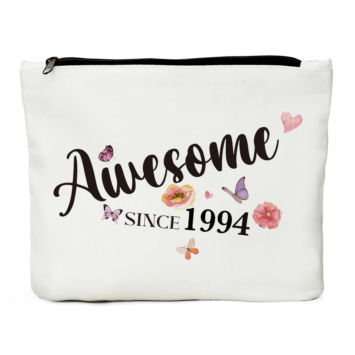 30th Birthday Gifts for Women, 30th Birthday Decorations Present for Women - Best 30 Year Old Birthday Gift Ideas for Wife, Sister, Friends, Coworker, Aunt, Boss Awesome Since 1994 Makeup Bag
