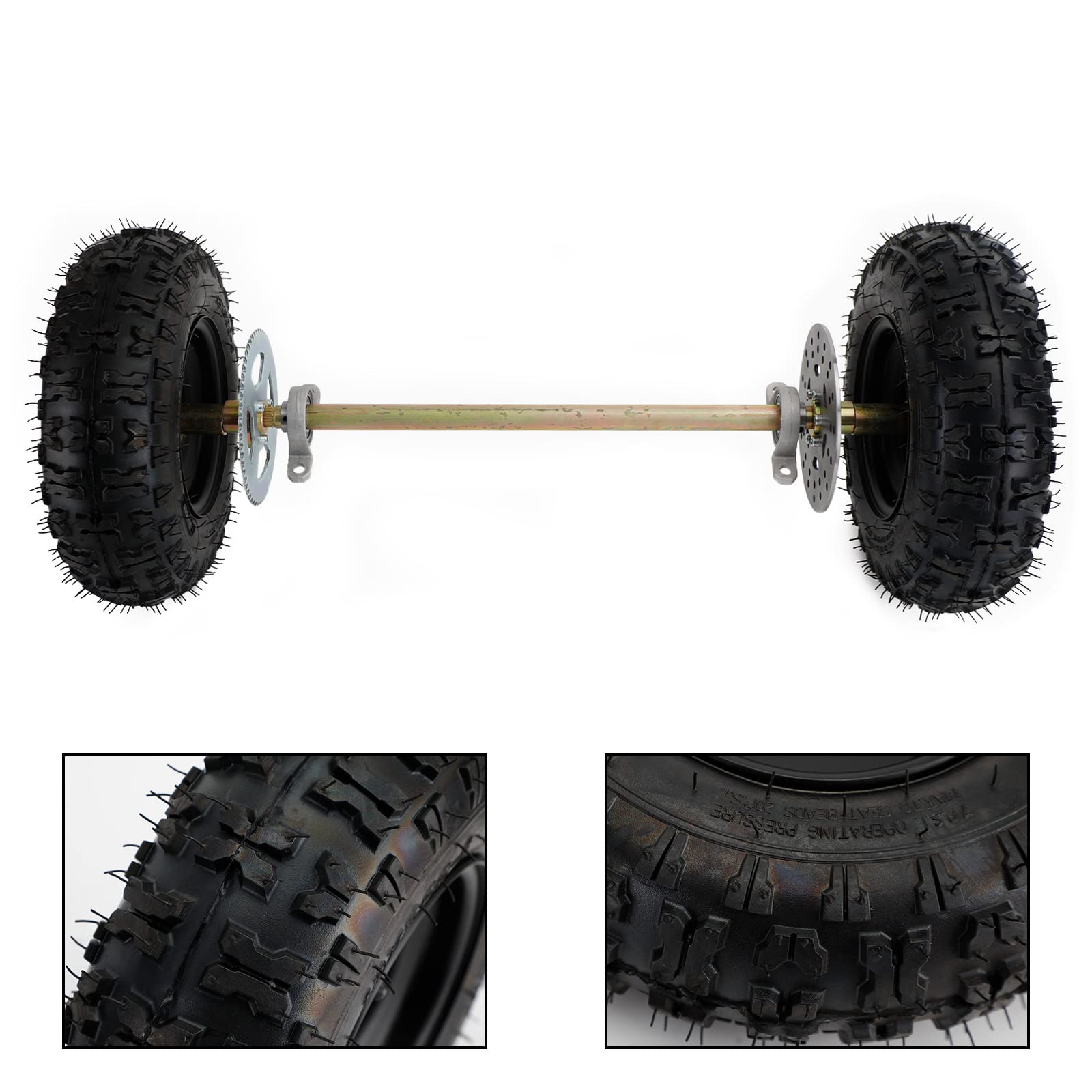 Bruce & Shark 29" Rear Axle Assembly Complete Wheel Hub Kit for Go Kart Quad Trike Drift Bikes go kart wheels go kart rear axle kit
