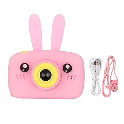 Vbestlife Cartoon Child Camera, Portable Digital Camera, Toddler Camera, 1080P Full HD, Cute Bunny Appearance, with 2 inch Screen, Lanyard and Charging Cable, Gift for Girls