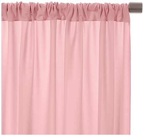 AK TRADING CO. 10 feet x 8 feet Polyester Backdrop Drapes Curtains Panels with Rod Pockets - Wedding Ceremony Party Home Window Decorations - Blush Pink