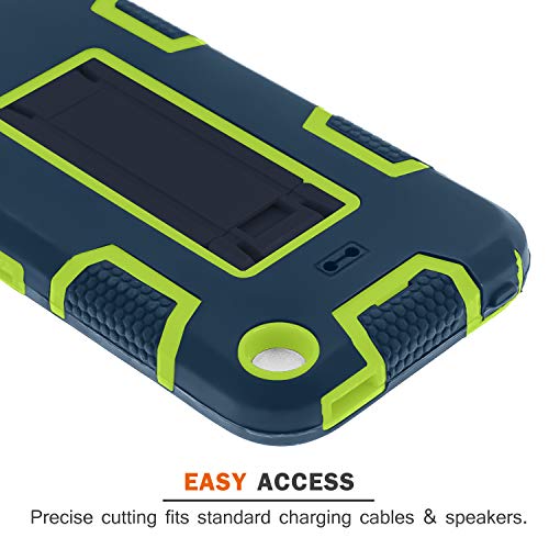 iPod Touch 7th Gen Case,iPod Touch 6th Gen Case,Kickstand Case for iPod Touch,Anti-Scratch Anti-Fingerprint Heavy Duty Protection Shockproof Rugged Cover Apple iPod Touch 2019,Blue