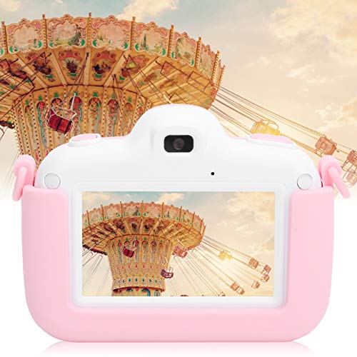 SALUTUY Children Digital Camera, Portable Durable Mini Rechargeable Child Camera Mini Size Easy to Use Toddler Video Recorder with USB Charging Cable for Toy(Pink)