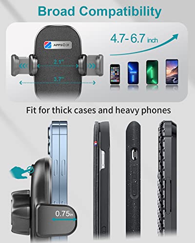 APPS2Car Phone Mount for Tesla Model 3 / Y Car Phone Holder 360° Free Rotation, Flip Cover Design Compatible with All Cell Phones Within 4.7-6.7 Inches