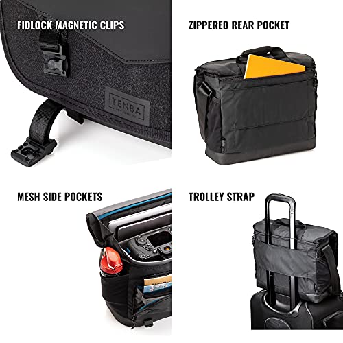 Tenba DNA 13 DSLR Messenger Bag for Mirrorless and DSLR Cameras and Lenses β Black (638-572)