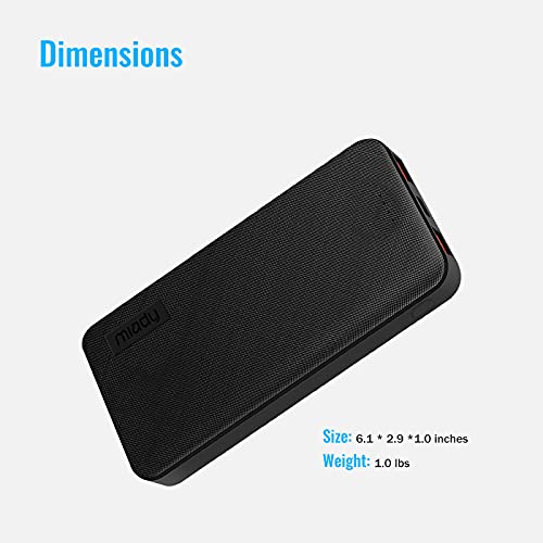 Miady 2021 Upgraded 20W PD Power Bank 24000mAh, USB-C Portable Charger, Portable Phone Charger for iPhones and Android Smartphones