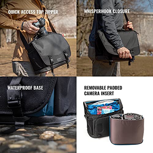 Tenba DNA 13 DSLR Messenger Bag for Mirrorless and DSLR Cameras and Lenses β Black (638-572)