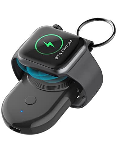 PAOLIMAX Portable Wireless Charger for Apple Watch, iwatch Charger【Upgraded Version】 1100mAh Smart Keychain Power Bank, Portable Magnetic iWatch Charger for Apple Watch Series 7/6/5/4/3/2/SE/Nike