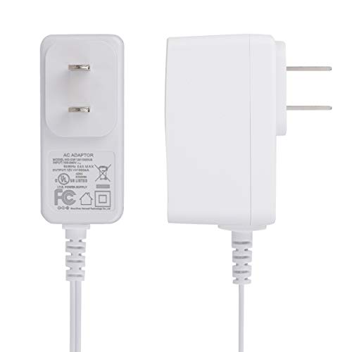 Dericam 12V 1A DC Power Supply Adapter for IP/CCTV Security Camera, 5ft/1.5 Meter AC to DC Power Cord, Wall Charger, Output DC 12V 1000mA, Input AC 100V-240V/50 or 60Hz/0.4A Max, US Plug, White