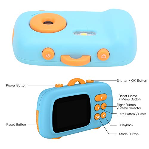 Kids Digital Camera, 2 inch Cute Cartoon Camera Toys, Support 32GB Memory Card Maximum, for Indoor, Outdoor