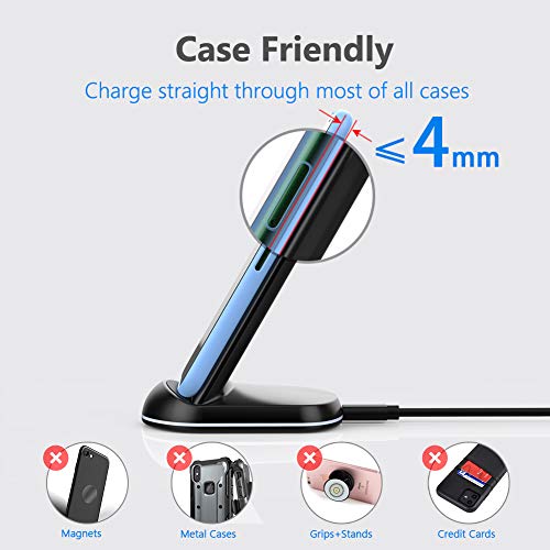 Yootech [2 Pack] Wireless Charger,10W Max Wireless Charging Stand,Compatible with iPhone 14/14 Plus/14 Pro/14 Pro Max/13/13 Mini/13 Pro Max/SE 2022/12/11/X/8,Galaxy S22/S21/S20/S10(No AC Adapter)
