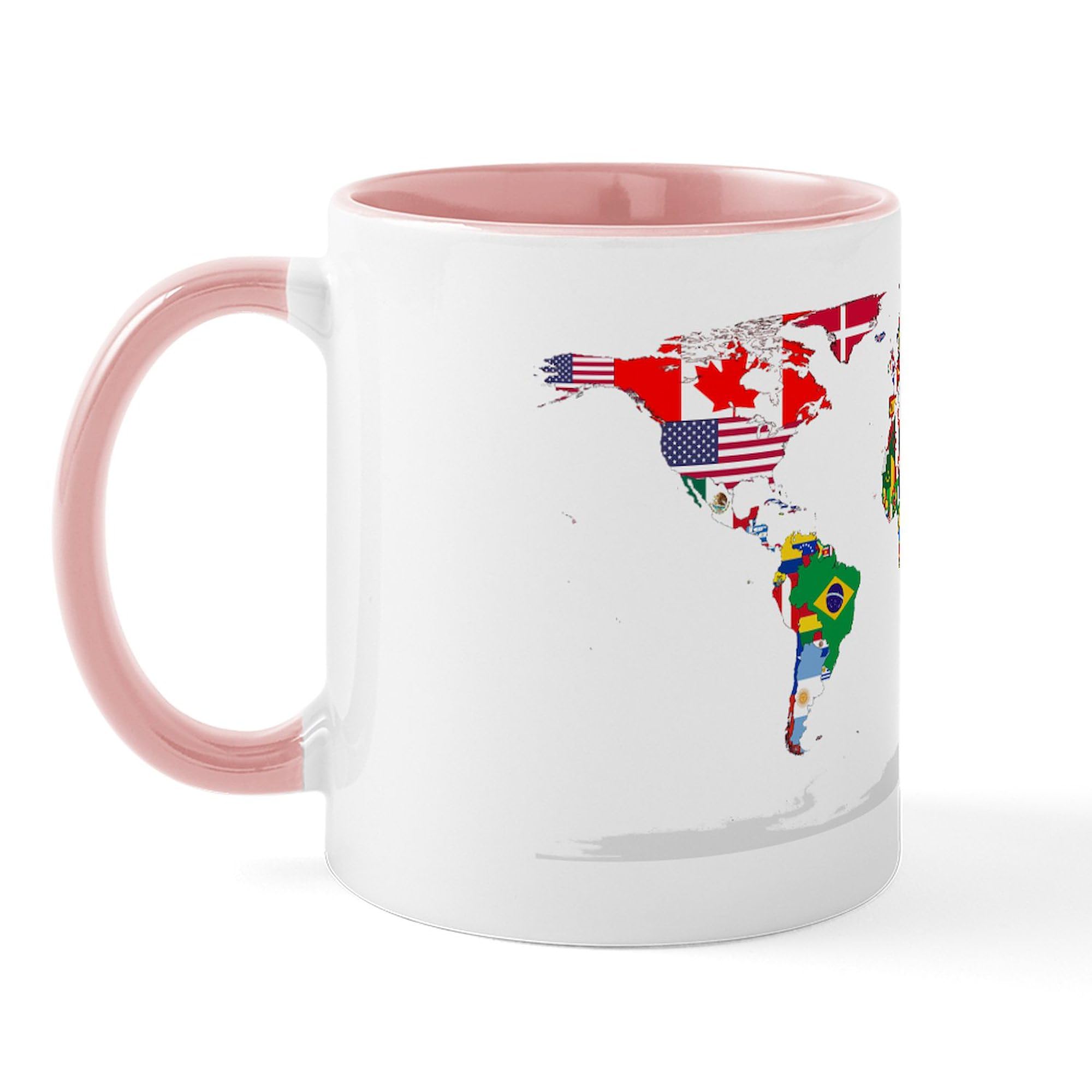 CafePress World Flags Map Mug Ceramic Coffee Mug, Tea Cup 11 oz