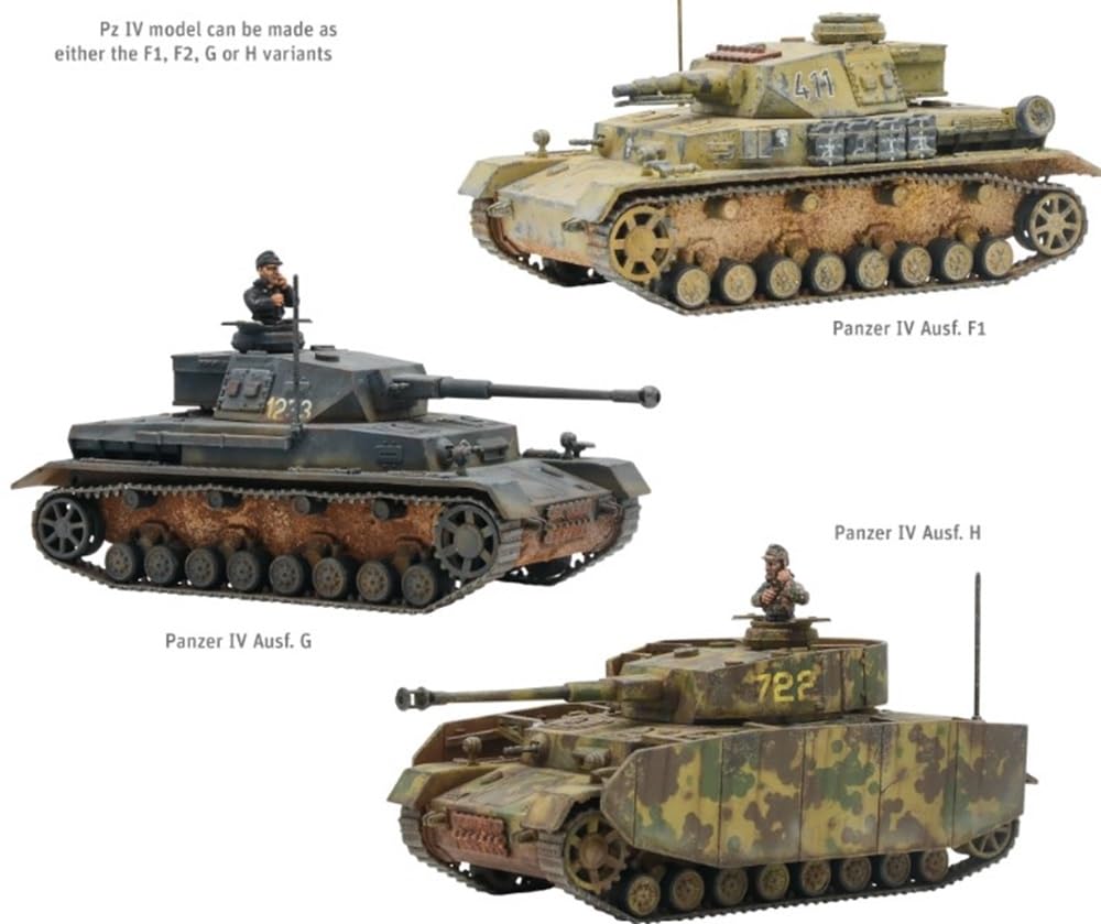 Bolt Action Panzer IV Ausf. F1/G/H Medium Tank 1:56 WWII Military Wargaming Plastic Model Kit