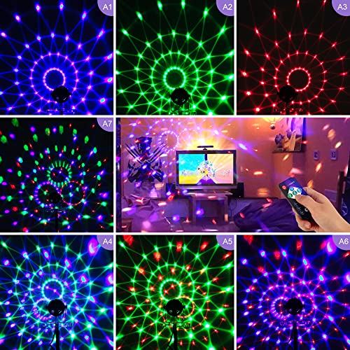 Litake Party Lights,Strobe Lights for Parties,Sound Activated Disco Ball Lights with Remote,RGB 7 Colors Changing Disco DJ Lights for Home Party Room Dance Club Xmas Birthday Wedding Show -2 Packs