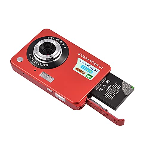 Shanrya Camera, 2.7in LCD 720P Resolution Face Detection Digital Camera 8X Zoom for Home for Travel for Party(red)