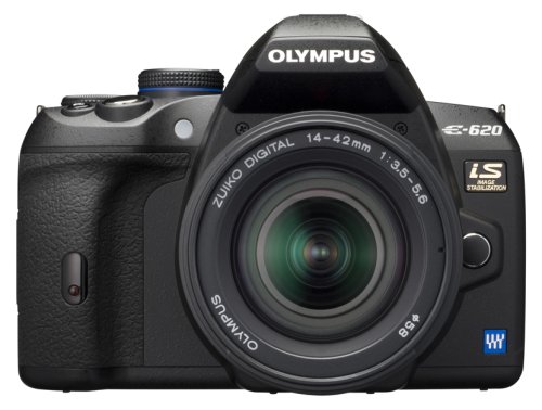 Olympus Evolt E620 12.3MP DSLR with IS, 2.7-inch Swivel LCD with 14-42mm f/3.5-5.6 Zuiko Lens