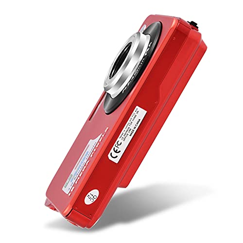 Shanrya Camera, 2.7in LCD 720P Resolution Face Detection Digital Camera 8X Zoom for Home for Travel for Party(red)