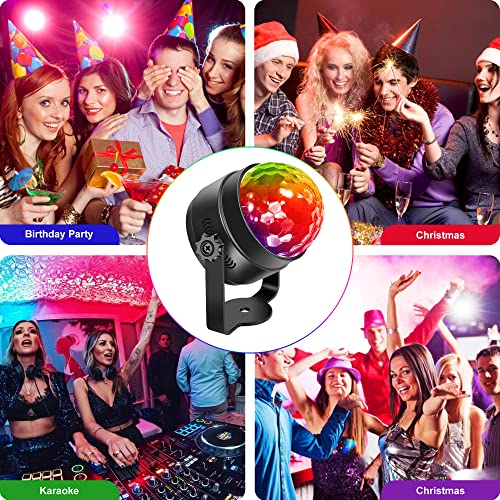 Litake Party Lights,Strobe Lights for Parties,Sound Activated Disco Ball Lights with Remote,RGB 7 Colors Changing Disco DJ Lights for Home Party Room Dance Club Xmas Birthday Wedding Show -2 Packs