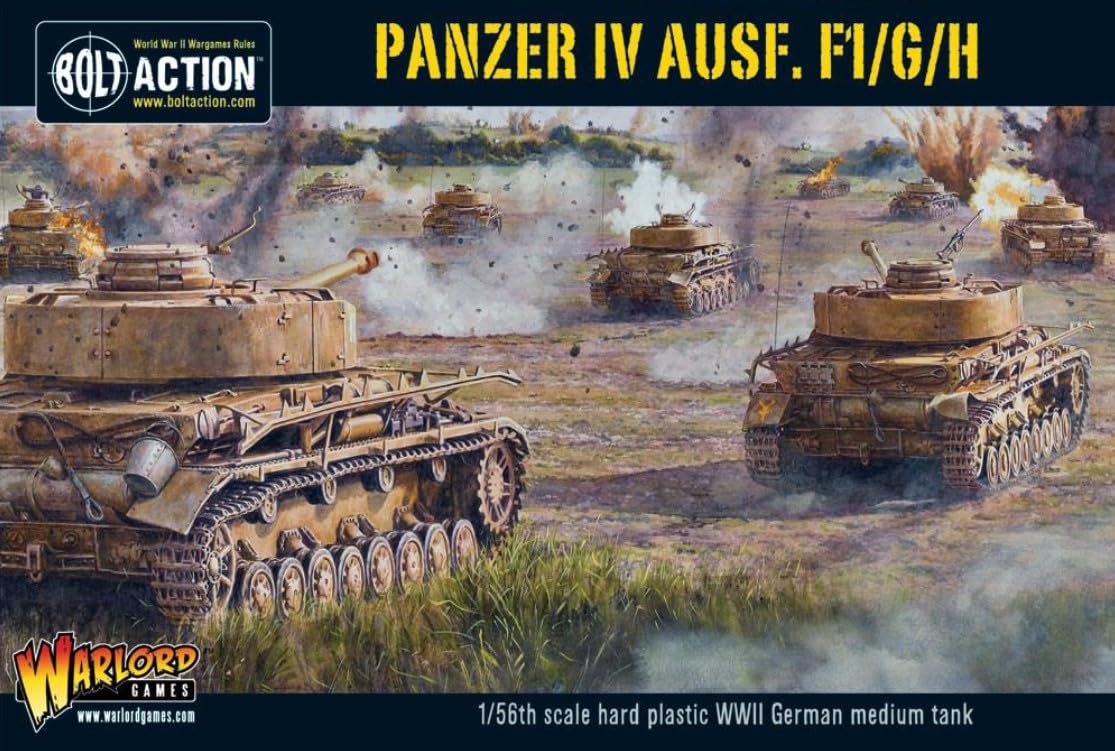 Bolt Action Panzer IV Ausf. F1/G/H Medium Tank 1:56 WWII Military Wargaming Plastic Model Kit