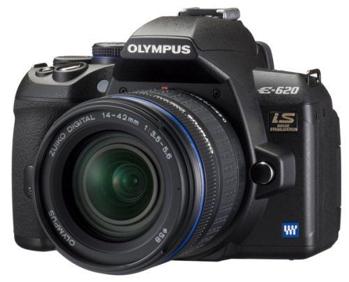 Olympus Evolt E620 12.3MP DSLR with IS, 2.7-inch Swivel LCD with 14-42mm f/3.5-5.6 Zuiko Lens