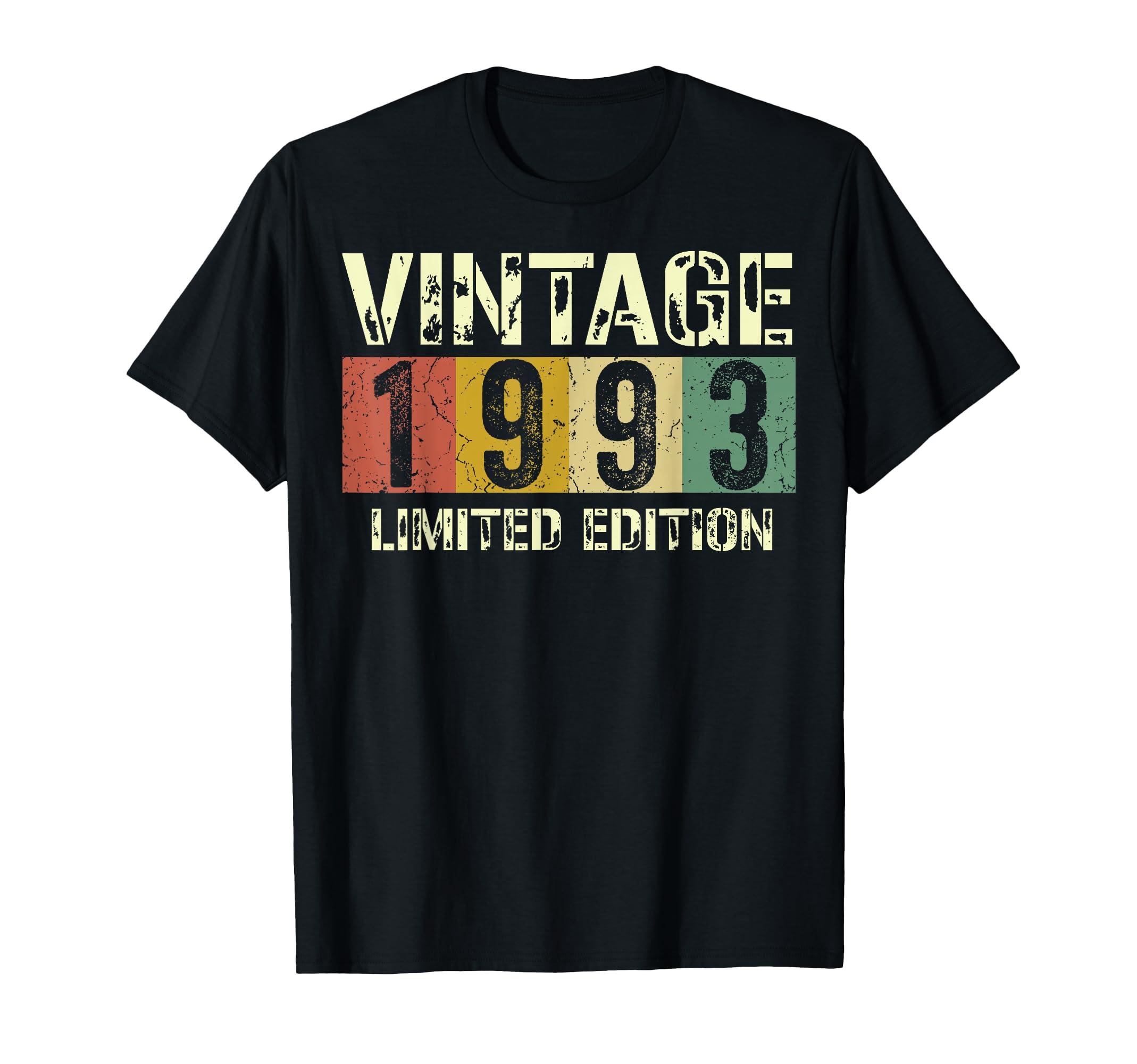 30 Birthday Decorations Men 30th BDay Vintage 1993 Birthday T-Shirt
