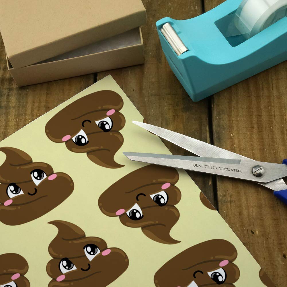 GRAPHICS & MORE Cute Poop Pattern Gift Wrap Wrapping Paper Rolls