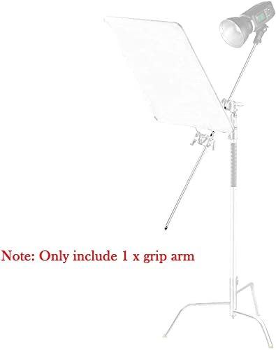 Soonpho 50 inch Extension Grip Crossbar Arm for Heavy Duty C Stand,Solid Boom Pole with 1/4 & 3/8 Thread for Softbox,Reflector,Umbrella,Flags, Diffusion and Other Studio Video Photography Equipment