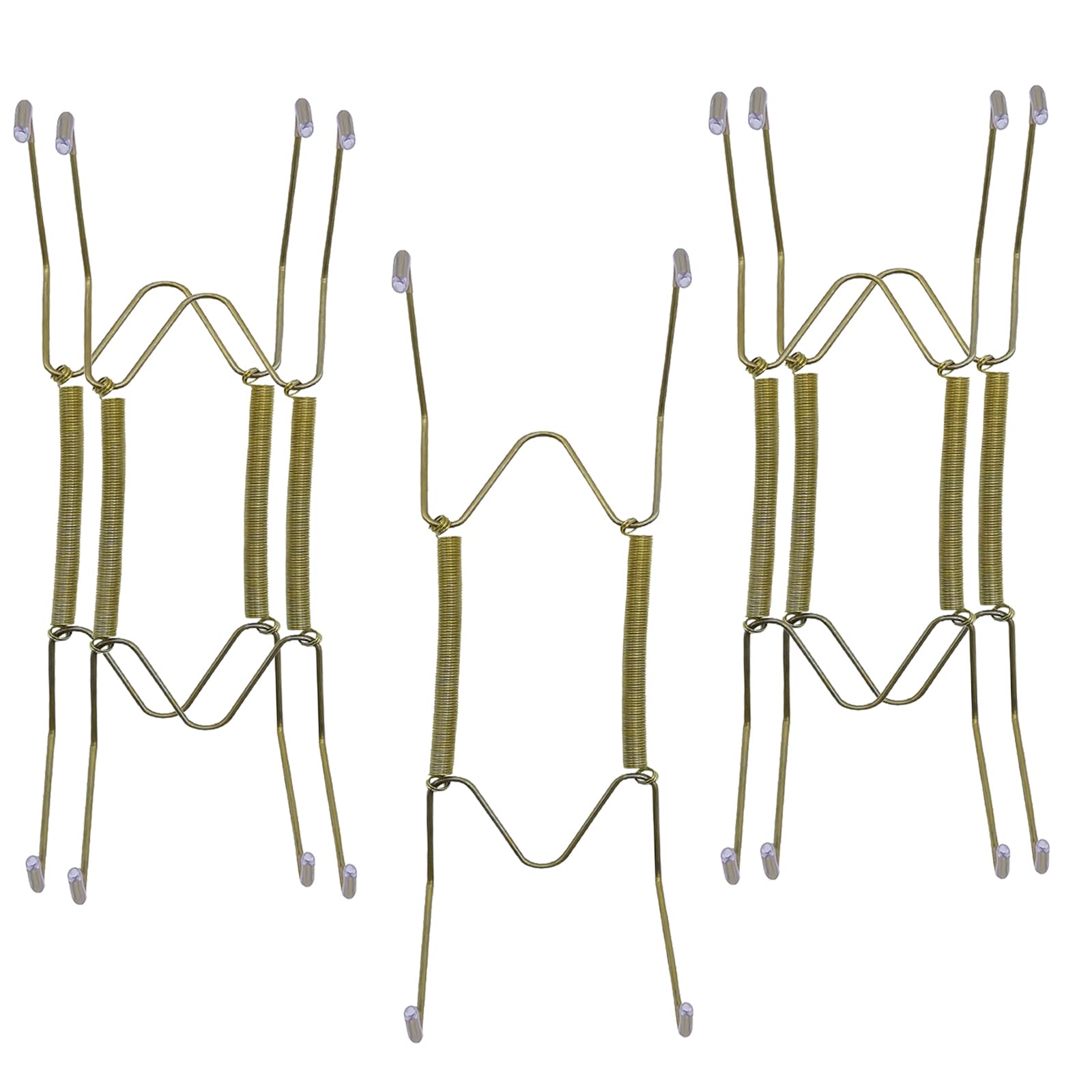 Xinlinke Lot5 8-Inch Medium Invisible Plate Wire Hanger Wall Holders with Protective Rubber Cover for 7.5" to 9.5" Decorative Tray
