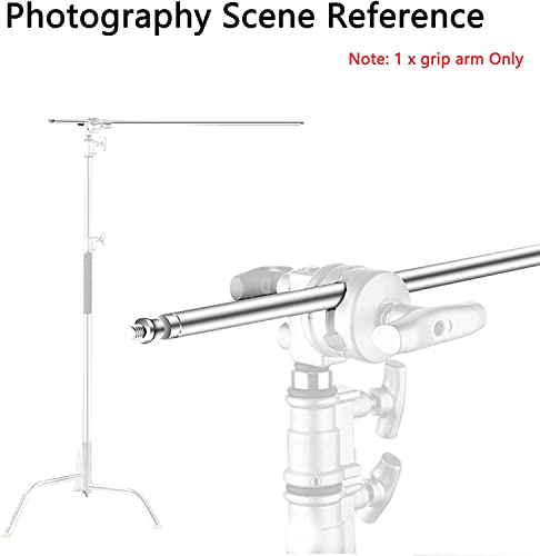 Soonpho 50 inch Extension Grip Crossbar Arm for Heavy Duty C Stand,Solid Boom Pole with 1/4 & 3/8 Thread for Softbox,Reflector,Umbrella,Flags, Diffusion and Other Studio Video Photography Equipment