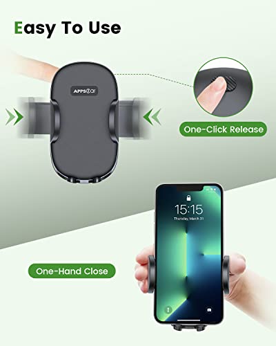 APPS2Car Suction Cup Phone Holder for Car 7" Windshield Dashboard Windows Car Phone Mount Gooseneck Truck Cradle with Strong Suction Compatible with iPhone 13/13 Pro Max, Samsung and All 4-7" Devices