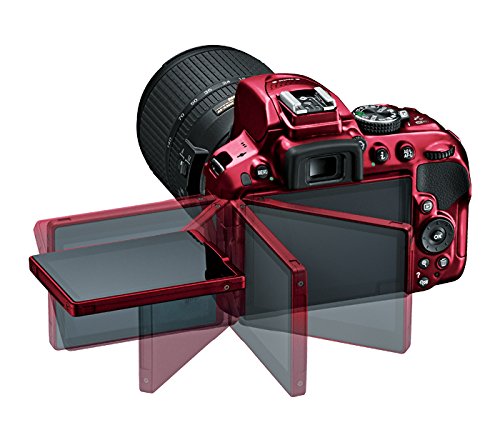 Nikon D5300 24.2 MP CMOS Digital SLR Camera with 18-55mm f/3.5-5.6G ED VR II Auto Focus-S DX NIKKOR Zoom Lens (Red)