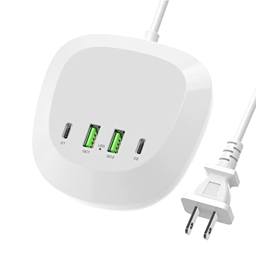 USB C Charging Station,2 USB-C(20W) Ports & 2 QC3.0 Ports USB Charging Hub Charger for iPhone 14 Series/13/13 Mini/13pro Max/12/12 Mini/12Pro/12 Pro Max/11/11 Pro iPad AirPod,Smart Phone,Multi Devices