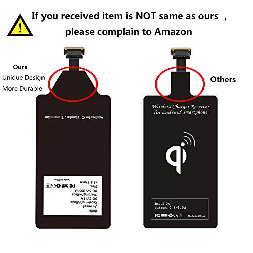 Wireless Charging Receiver Charger Adapter for LG Stylo 5 4 G5 V20 K31 Samsung Galaxy A71 A70 A20 A10 J7 Google Pixel 2 XL Essential Phone Moto G7 Z2 Force Play G6 Plus HTC USB Type C Android Charge