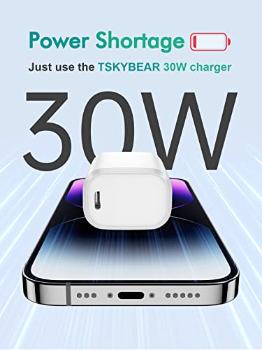 [2 Pack] 30W USB C Power Adapter Charger - for Google Pixel Charger 7/6,iPhone 14/14 Pro/14 Pro Max/13/13 Mini/13 Pro/13 Pro Max/12,Samsung Galaxy S21/S22,Note 20,iPad Pro 12.9/11 inch,MacBook Air