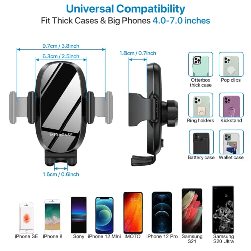Miracase [Upgraded Version] Cup Phone Holder for Car, Universal Adjustable Long Neck Car Cup Holder Phone Mount Cradle Friendly Compatible with iPhone Samsung Google and All Smartphones