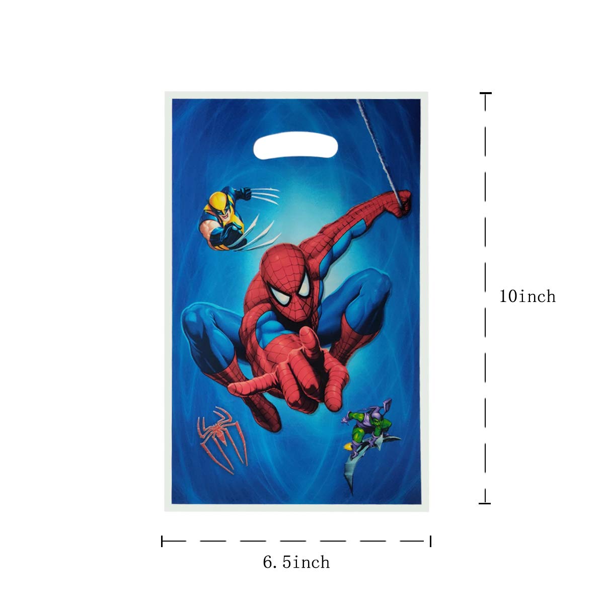 30pcs Spiderman gift bag, Spiderman theme party supplies, children's birthday party gift bag candy bag