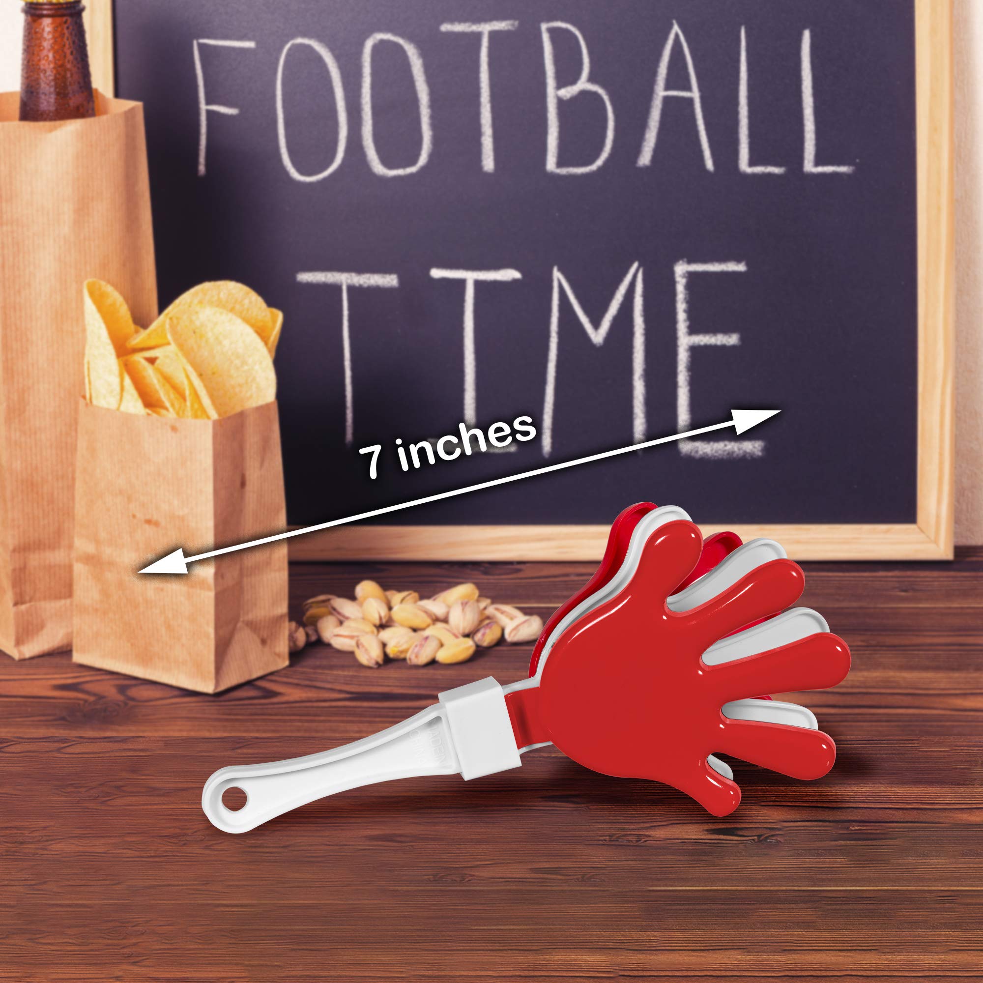 Windy City Novelties 12-Pack 7-Inch Mini Hand Clappers - Bulk Noisemakers for Parties, Celebrations, and Events