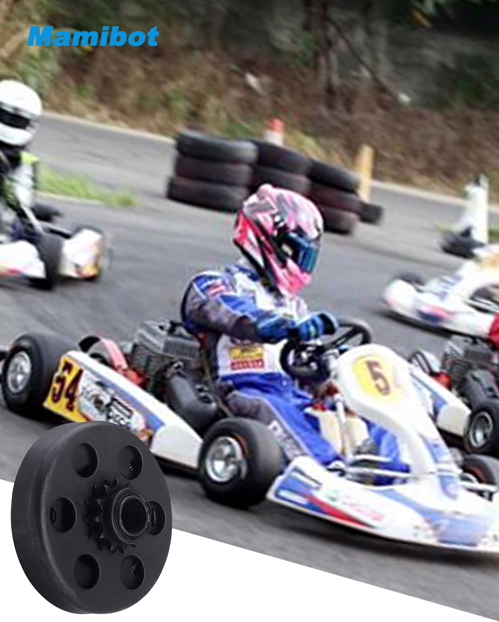 Mamibot Go Kart Clutch 3/4" Bore 12 Tooth, General Engine Centrifugal Clutch with 2PCS Screws for Fun Kart, Minibike, Predator 212, Honda GC GX 2-6.5HP Engine