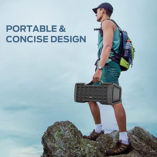Oraolo Loud Bluetooth Speaker Upgrade 40W Wireless Portable Large Speaker Stereo Sound, IPX6 Waterproof, Support TF Card/AUX, Built-in Mic for Home Party Outdoor