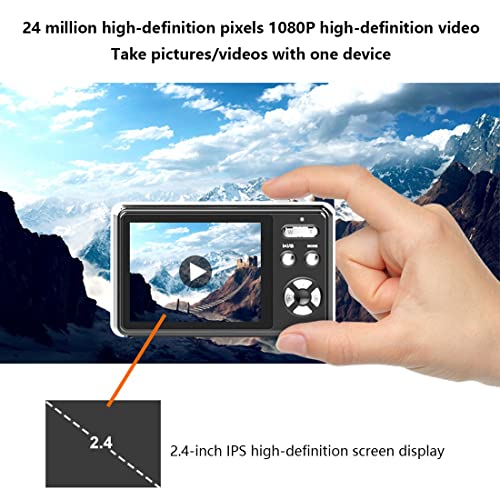 LINXHE Digital Camera 2.7 inch HD Camera Compact Camera Pocket Camera,8X Digital Zoom Rechargeable Small Digital Cameras for Kids,Beginners (Color : Blue, Memory Card : Without)