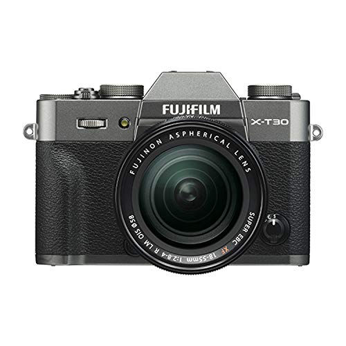 Fujifilm X-T30 Mirrorless Digital Camera w/XF18-55mm F2.8-4.0 R LM OIS Lens, Charcoal Silver