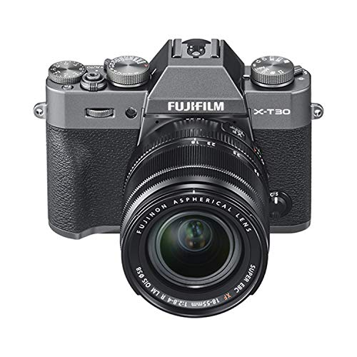 Fujifilm X-T30 Mirrorless Digital Camera w/XF18-55mm F2.8-4.0 R LM OIS Lens, Charcoal Silver