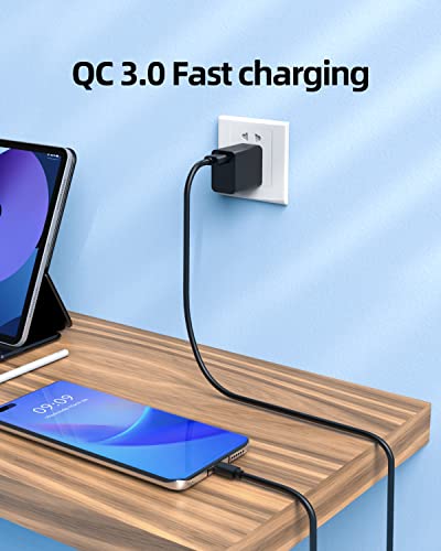 Fast Quick Charger Fit for Samsung Galaxy S6/S7 Edge/Active/Edge+, S4/S5 Active/Developer Edition/Mini/Zoom, S II/S III Mini, Galaxy A6/A10, Convoy 3/4, Gusto 3, Rugby 4/ III Phone Power Adapter Cord
