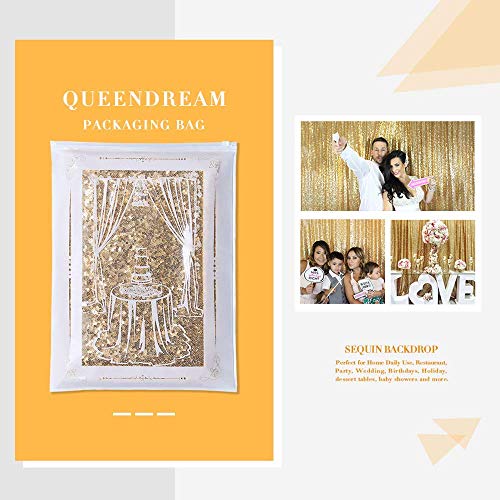 7ft x 7ft Gold Sequin Backdrop Curtain Glitter Photo Booth Backdrop for Wedding Birthday Baby Shower Event Decor