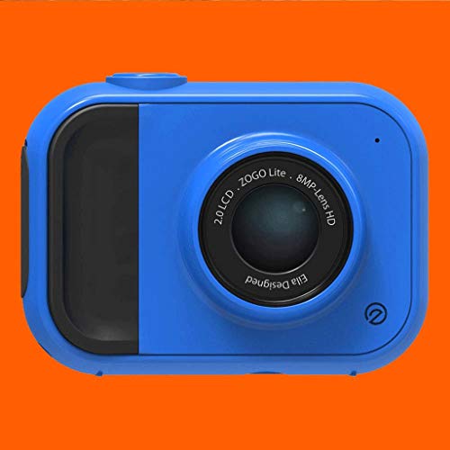 LKYBOA HD Digital Camera -Children Digital Cameras for Boy Front Rear Dual-Lens Soft Silicone Shell 8 Pixel 2.0 inch HD Screen, Flash Light (Color : Blue)