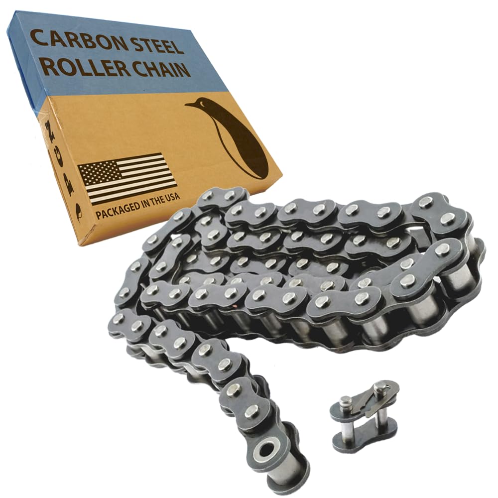 PGN #35 Roller Chain - 3 Feet + Free Connecting Link - Carbon Steel Chains for Bycicles, Mini Bikes, Motorcycles, Go-Karts, Home and Industrial Machinery - 95 Links