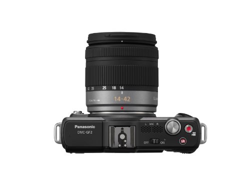 Panasonic Lumix DMC-GF2 12 MP Micro Four-Thirds Mirrorless Digital Camera with 3.0-Inch Touch-Screen LCD and 14-42mm Lens (Black)